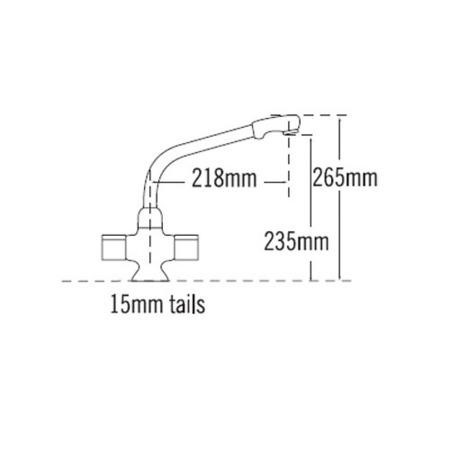Kitchen Solutions BC1017 BC1018 Cristol Dual Flow Mono Mixer Tap ...
