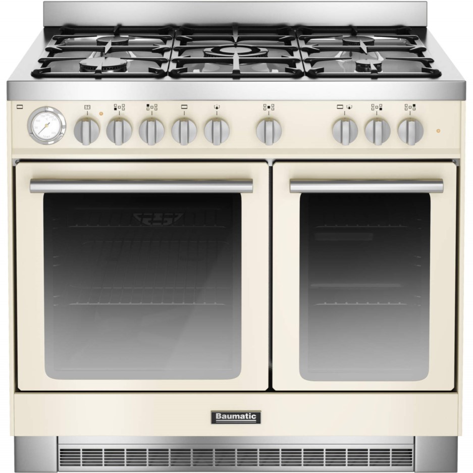 Baumatic BCD925IV Twin Cavity 90cm Dual Fuel Range Cooker Ivory ...