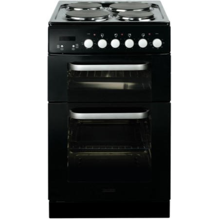 Baumatic BCE520BL Dual Cavity Black 50cm Wide Electric Cooker ...