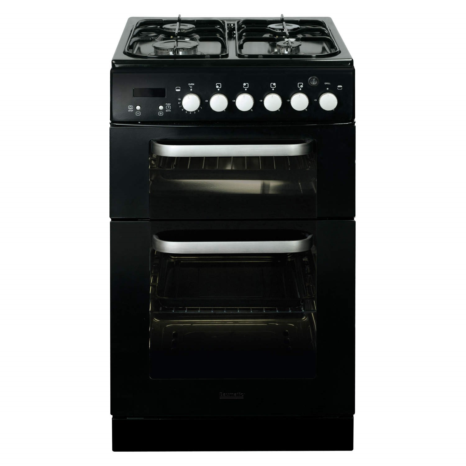 Baumatic BCG520BL Dual Cavity Black 50cm Wide Gas Cooker | Appliances ...