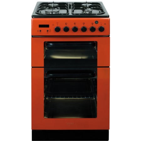 Baumatic BCG520R Dual Cavity Red 50cm Gas Cooker | Appliances Direct