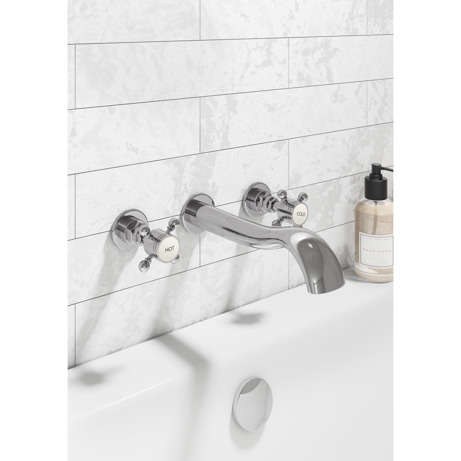 Taylor & Moore Wall Mounted Basin Mixer Tap BEL15 | Appliances Direct