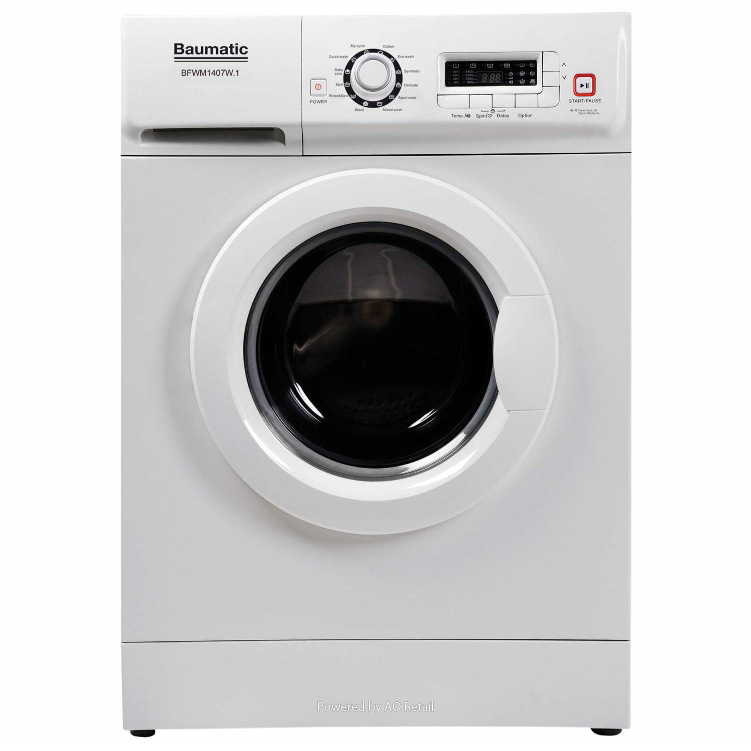 Baumatic BFWM1407W.1 7kg 1400 Spin Freestanding Washing Machine White ...