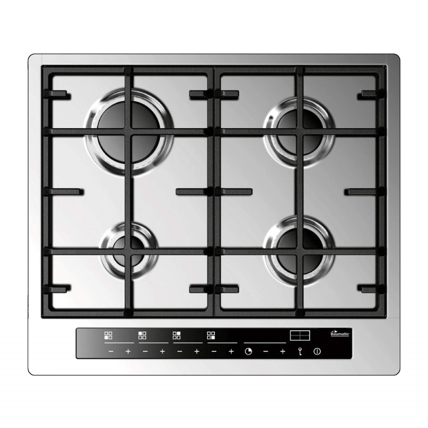 Baumatic BHG630SS Premium-line Four Burner 60cm Gas Hob - Stanless ...