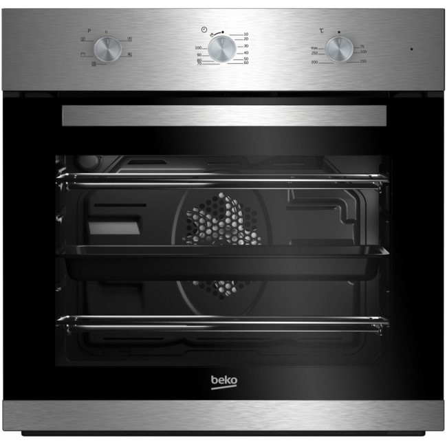 BEKO BIF22100X 66L Capacity Electric Built-in Fan Single Oven Stainless ...