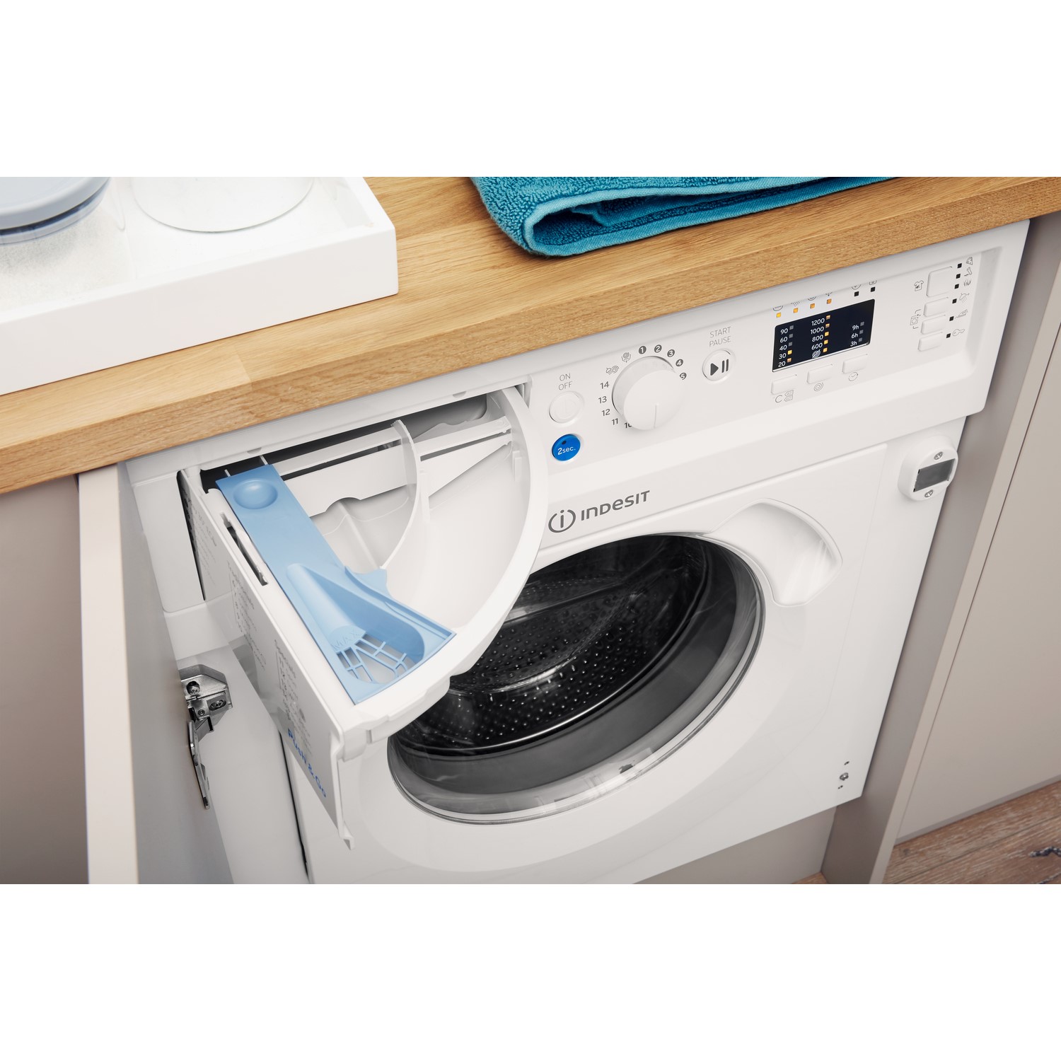 Indesit Push&Go 7kg 1200rpm Integrated Washing Machine - White ...