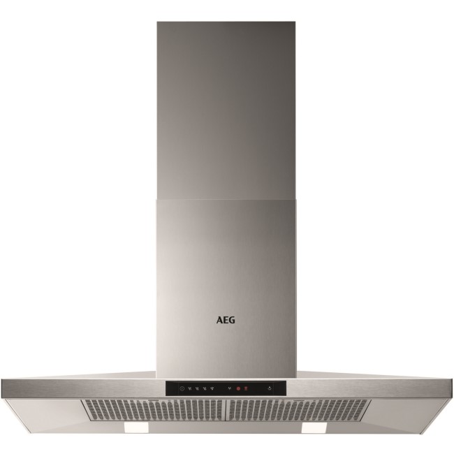 AEG 90cm Pyramid Chimney Cooker Hood with Hob2Hood - Stainless Steel ...