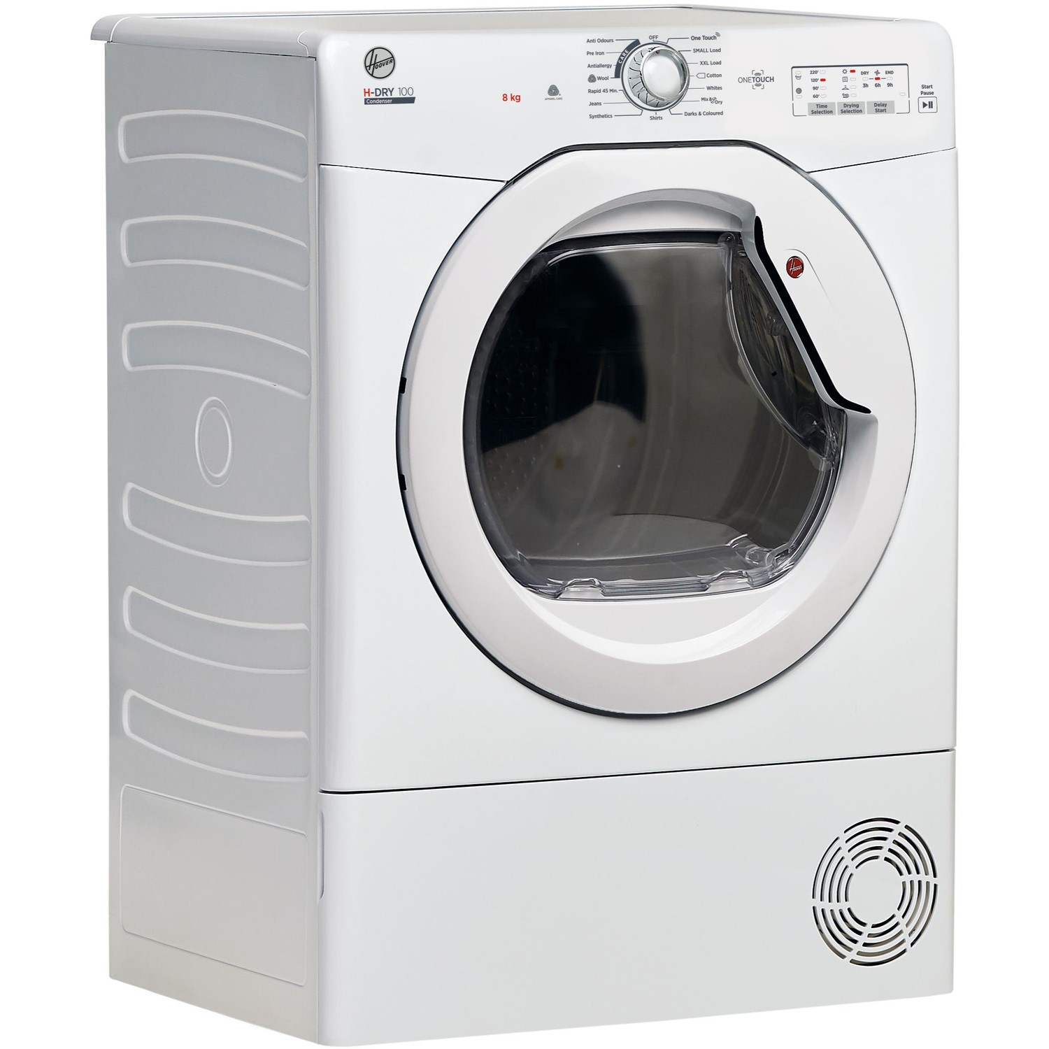 Hoover H-DRY Freestanding 8kg Condenser Tumble Dryer- White HLEC8LG-80 ...