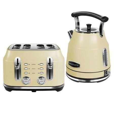 Rangemaster Classic 4 Slice Toaster & Cordless Dome 1.7L Kettle - Cream ...
