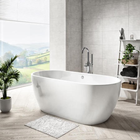 Freestanding Double Ended Bath 1650 x 750mm - Lisbon BeBa_10974 ...
