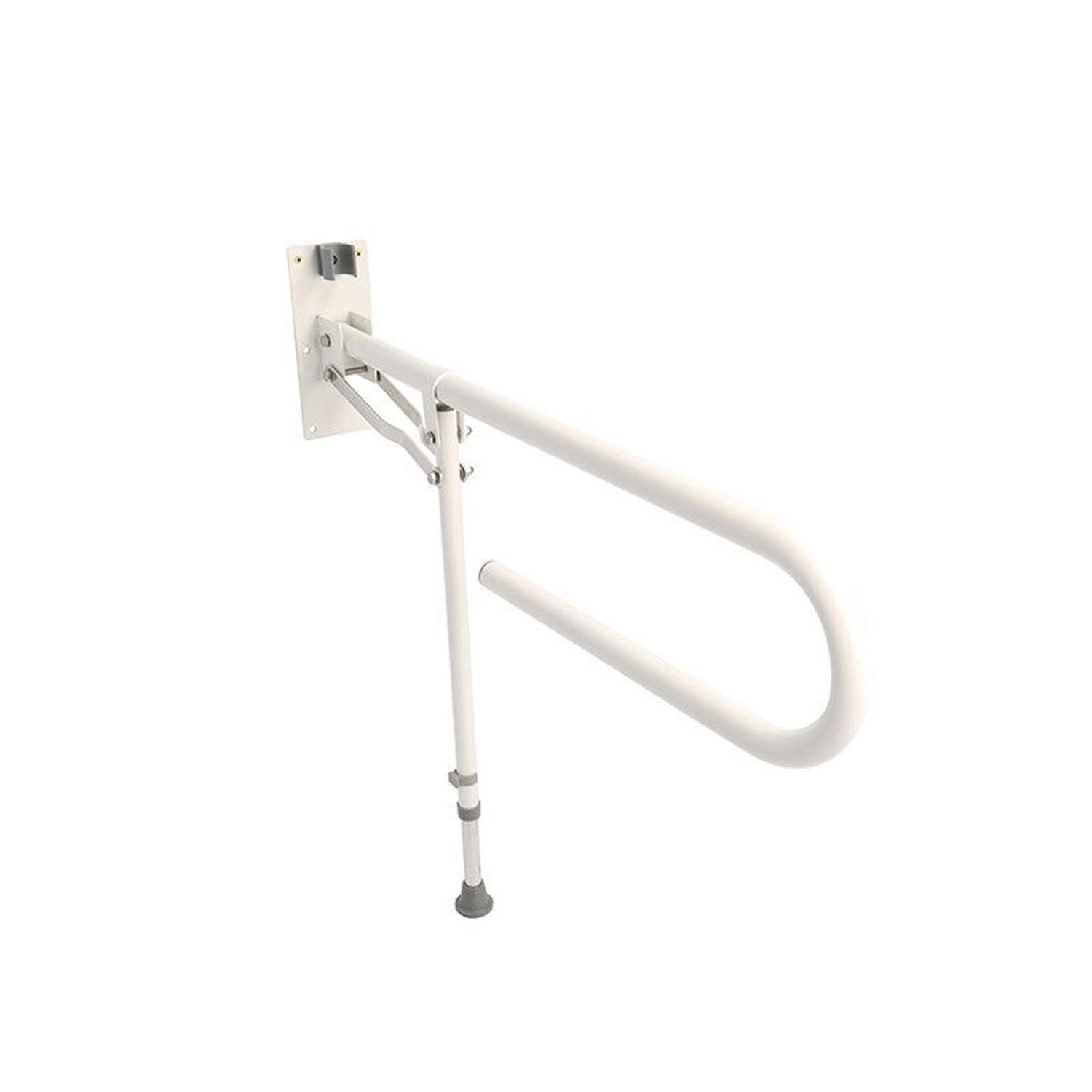 GRADE A1 - White Foldaway Hand Rail with Drop Down Leg A1/BeBa_12576 ...