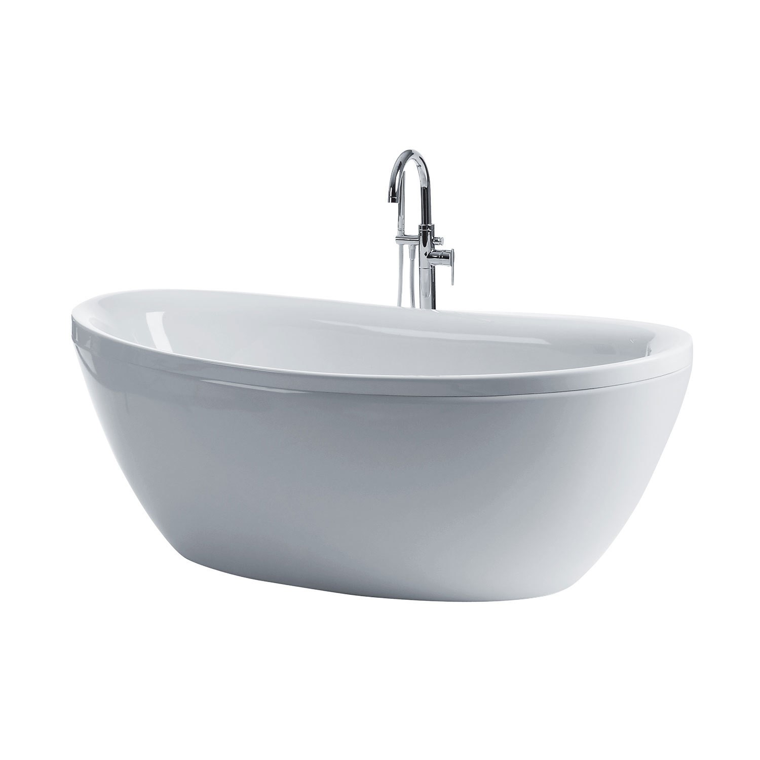 Duo Oval Modern Freestanding Bath - L1750 x W840mm BeBa_15506 ...