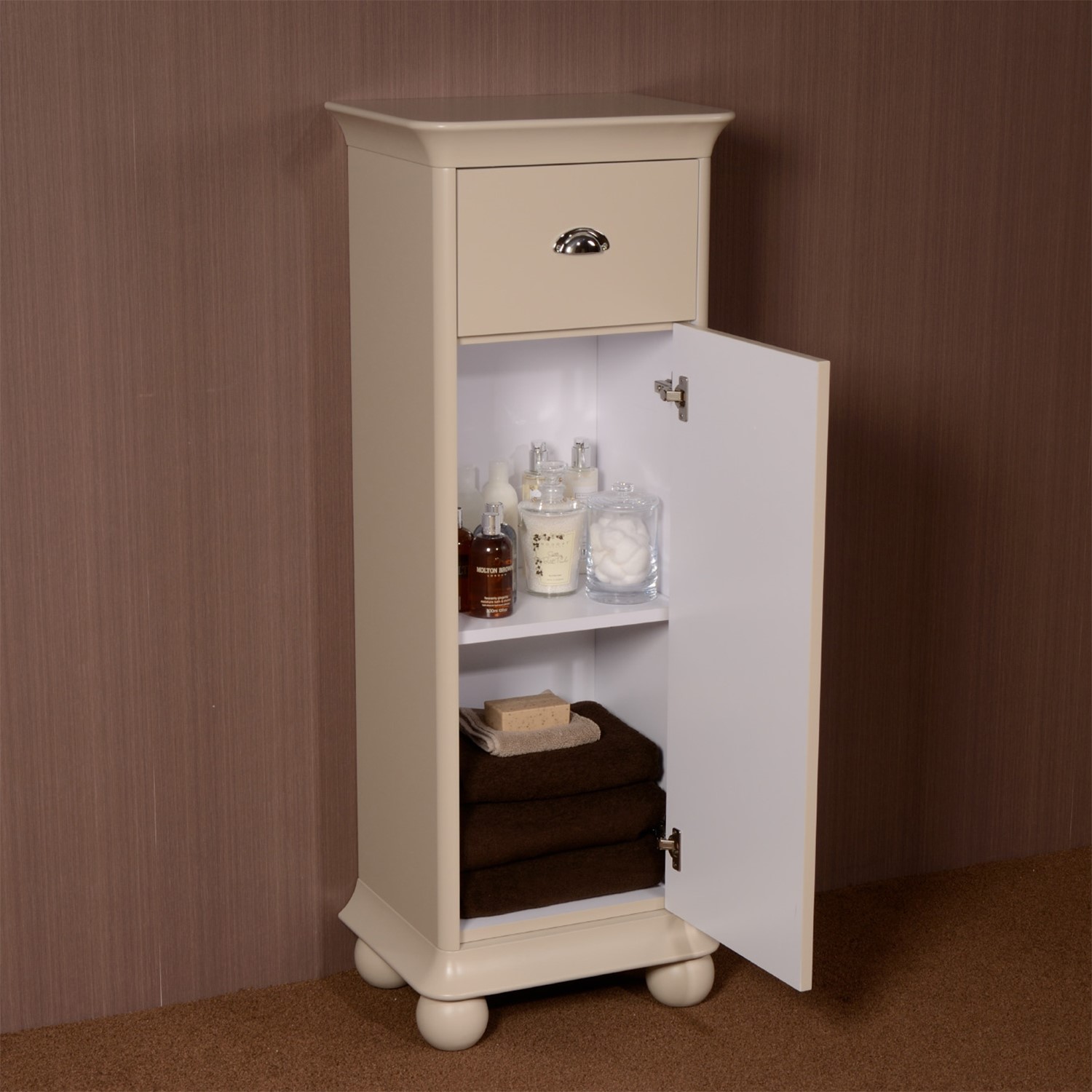 1280mm Floor Standing Storage Unit Cream - Valencia BeBa_9338 ...