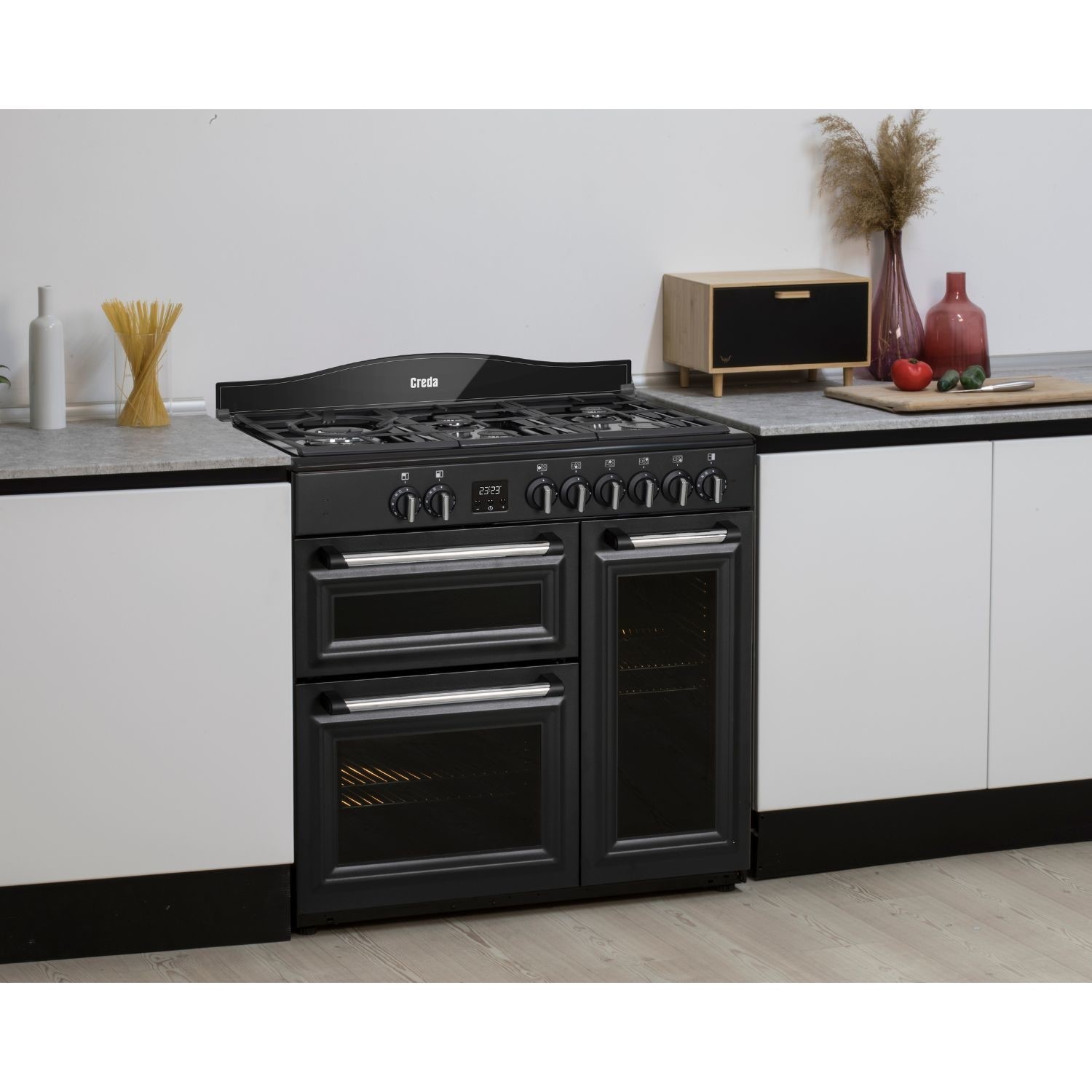Creda 90cm Triple Cavity Dual Fuel Range Cooker - Anthracite C90RCDFTA ...