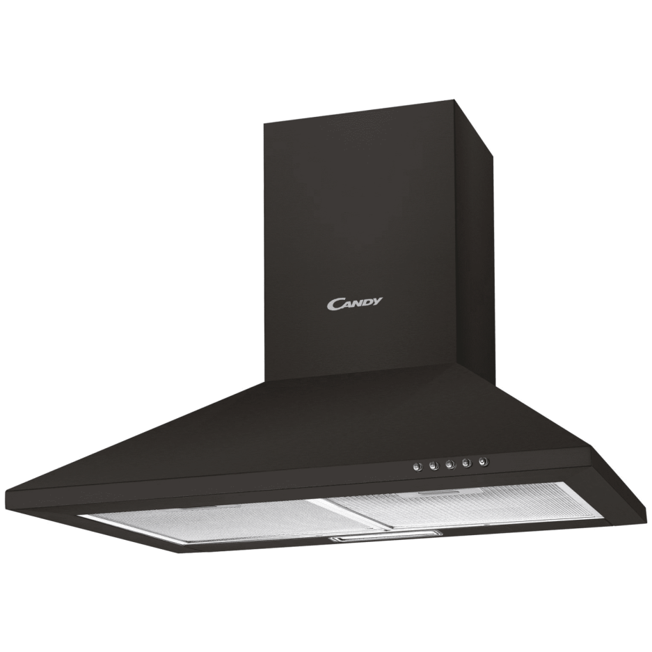 Candy CCE116/1N 60cm Chimney Cooker Hood - Black | Appliances Direct