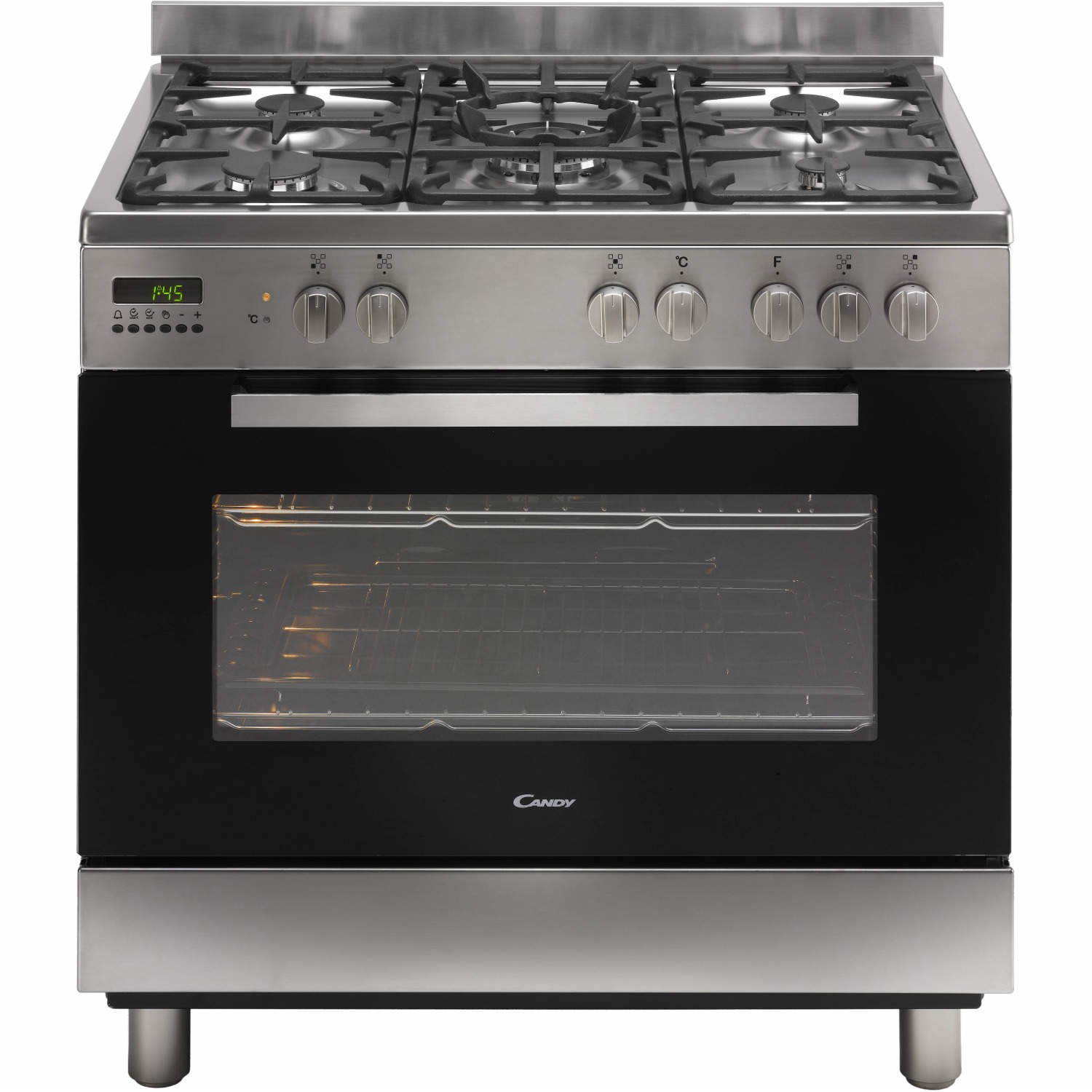 Candy CCG9M52PX Maxi 90cm Dual Fuel Range Cooker - Stainless Steel ...