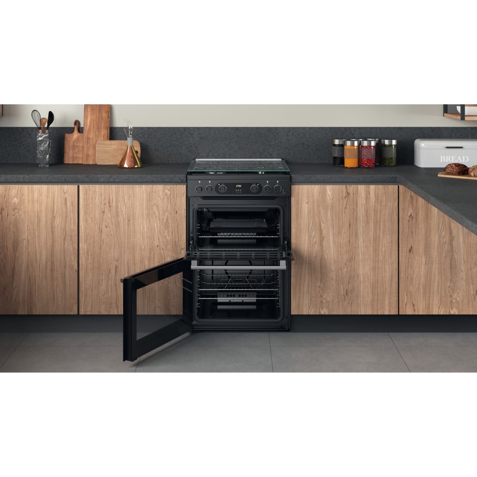 Hotpoint Cannon 60cm Double Oven Gas Cooker - Anthracite CD67G0C2CA ...