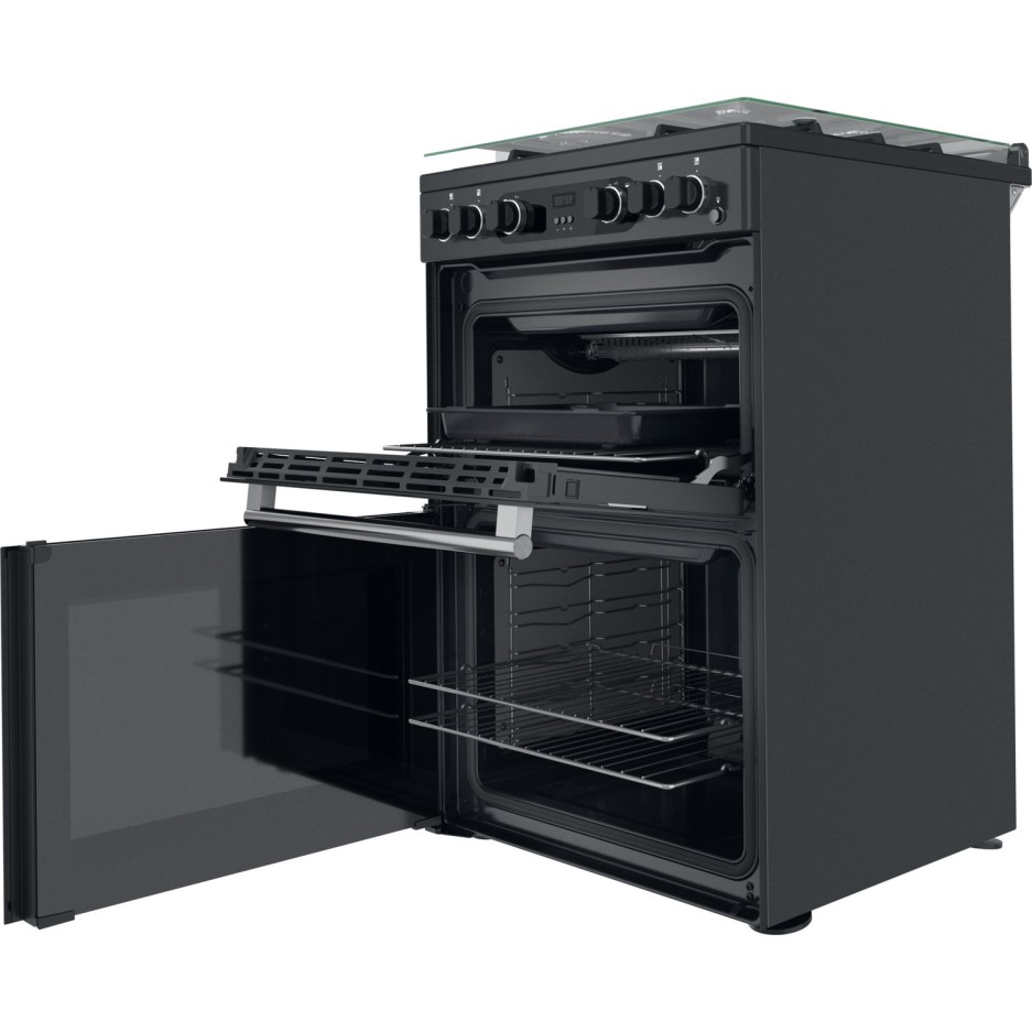 Hotpoint Cannon 60cm Double Oven Gas Cooker - Anthracite CD67G0C2CA ...