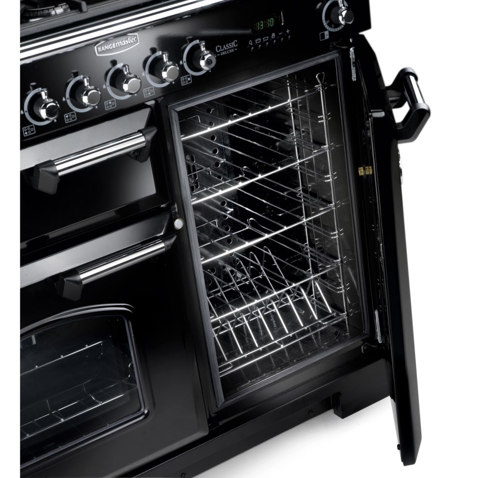 Rangemaster CDL100EIBLC Classic Deluxe 100cm Electric Range Cooker with ...
