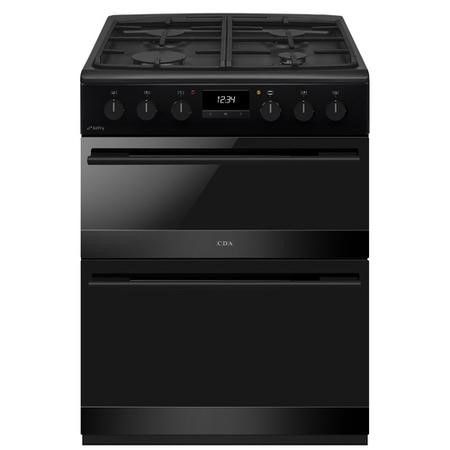 CDA 60cm Dual Fuel Cooker with Airfry - Black CFD600MB | Appliances Direct