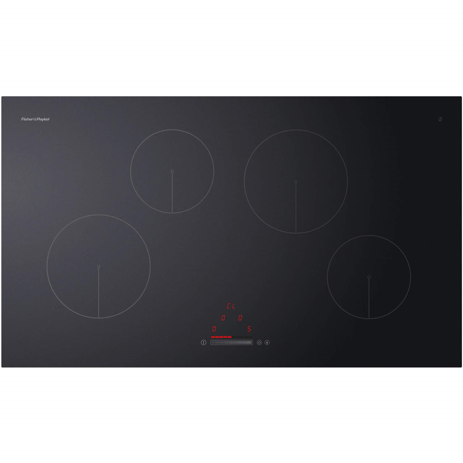 Fisher & Paykel CI904CTB1 90cm Wide 'Touch & Slide' Frameless 4 Zone ...
