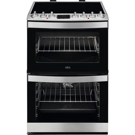 AEG 60cm Double Oven Electric Cooker with Induction Hob - Stainless ...