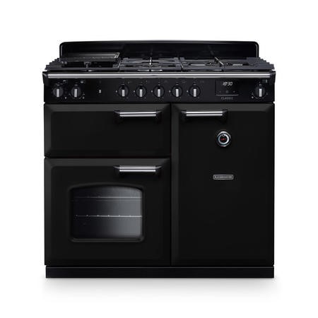 Rangemaster Classic 100cm Dual Fuel Range Cooker - Gloss Black ...