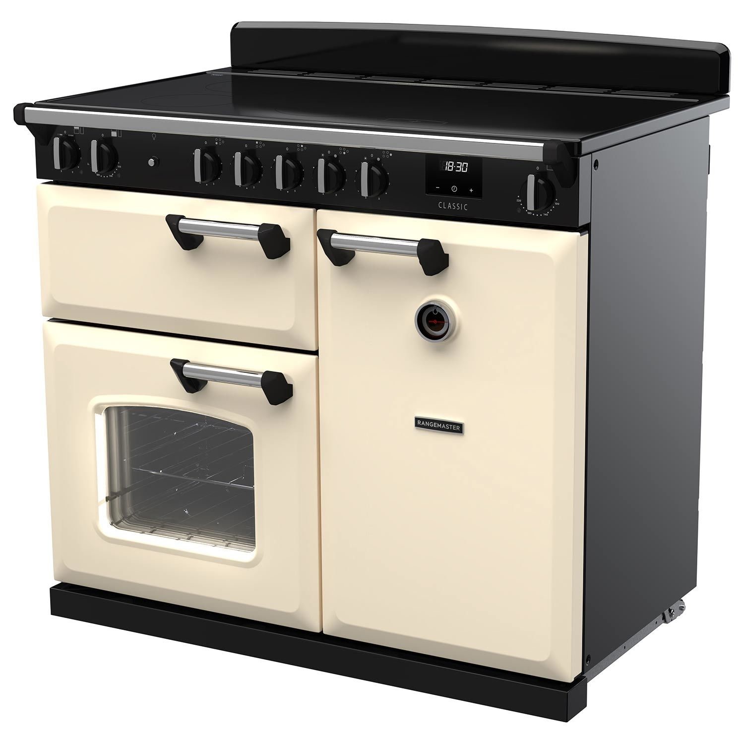 Rangemaster Classic 100cm Ceramic Range Cooker - Pale Cream CL100ECPPCR ...