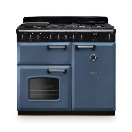Rangemaster Classic Deluxe 100cm Dual Fuel Range Cooker - Stone Blue ...