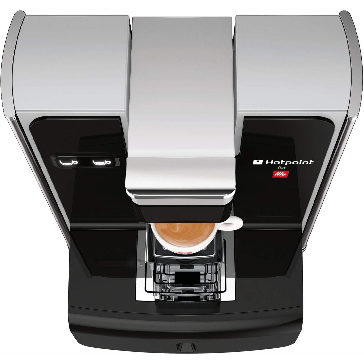 Hotpoint CMHPCHX0 UP Espresso Coffee Machine Black | Appliances Direct