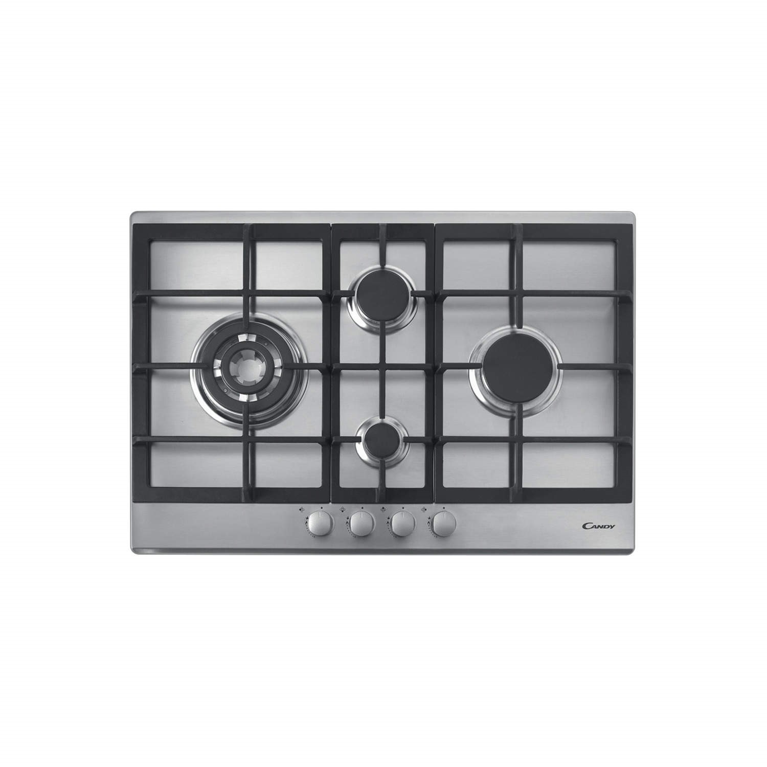 Candy CPG74SQGX Four Burner Gas Hob - Stainless Steel | Appliances Direct