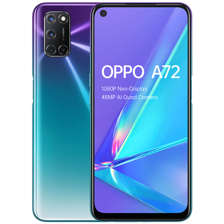 OPPO A72 Aurora Purple 6.5" 128GB 4G Dual SIM Unlocked & SIM Free ...