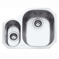 Franke CPX160L Compact Undermount Stainless Steel Sink with Left Half ...