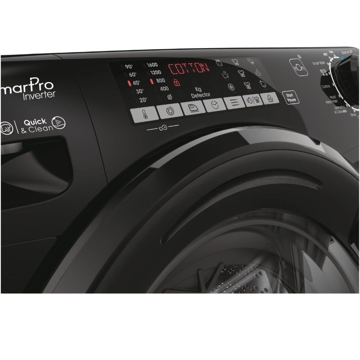 Candy Smart Pro 8kg 1600rpm Washing Machine - Black CSO686TWMBB6-80 ...