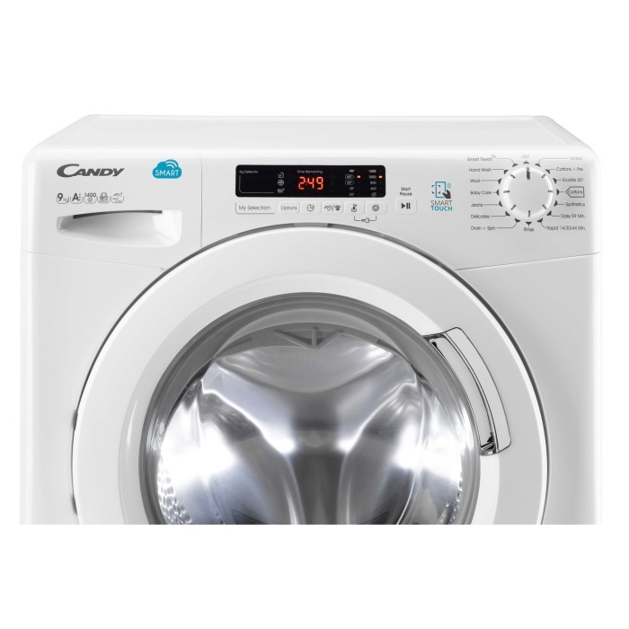 Candy CVS1492D3 Smart 9kg 1400rpm Freestanding Washing Machine - White ...