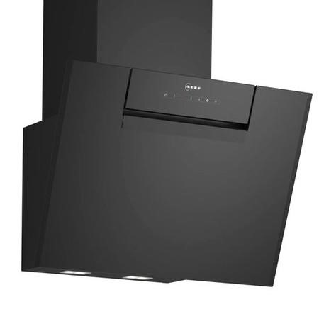 Neff N50 60cm Angled Chimney Cooker Hood - Black Glass D65IFN1S0B ...