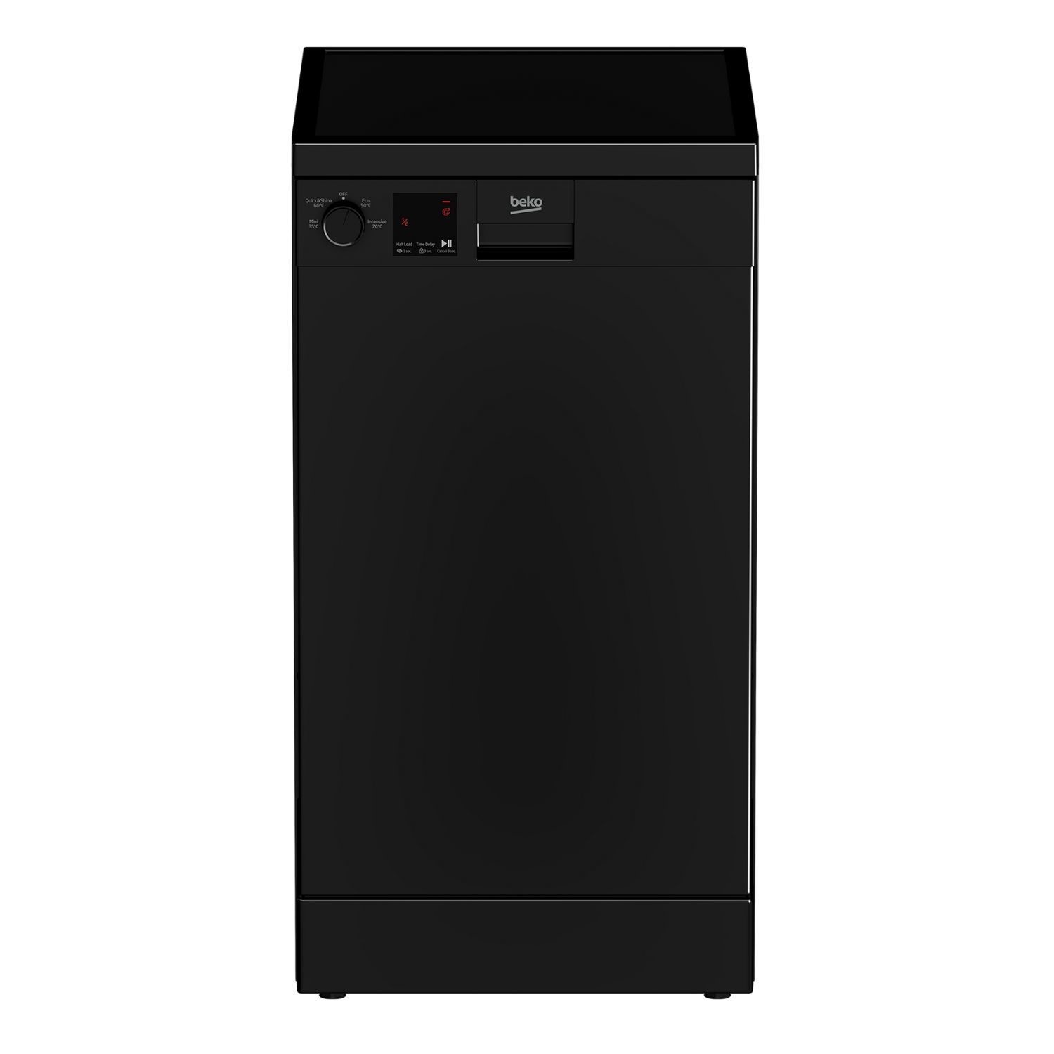 Beko Freestanding Slimline Dishwasher - Black DVS04020B | Appliances Direct