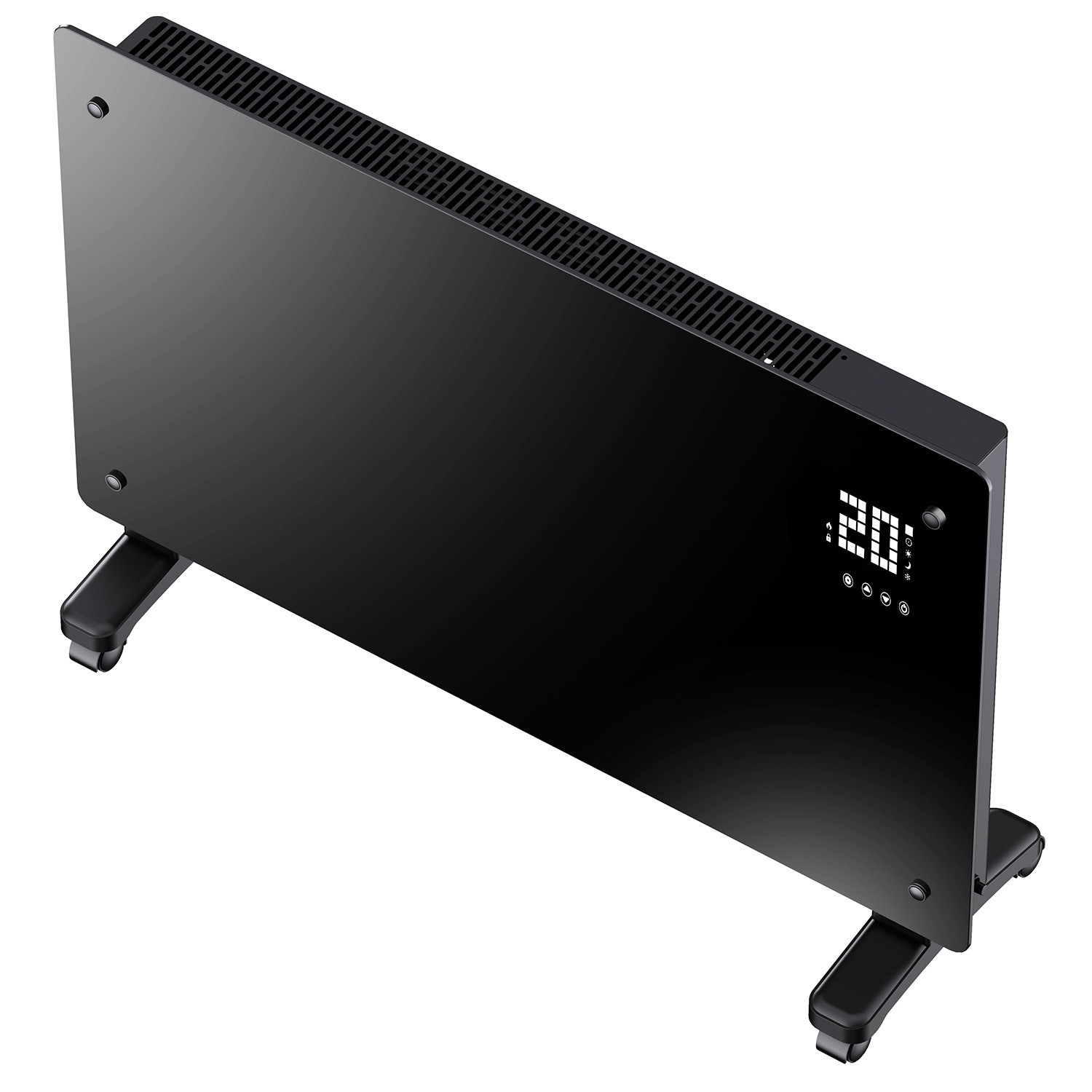 electriQ 2500W Smart Designer Glass Panel Convection Heater - Wall ...