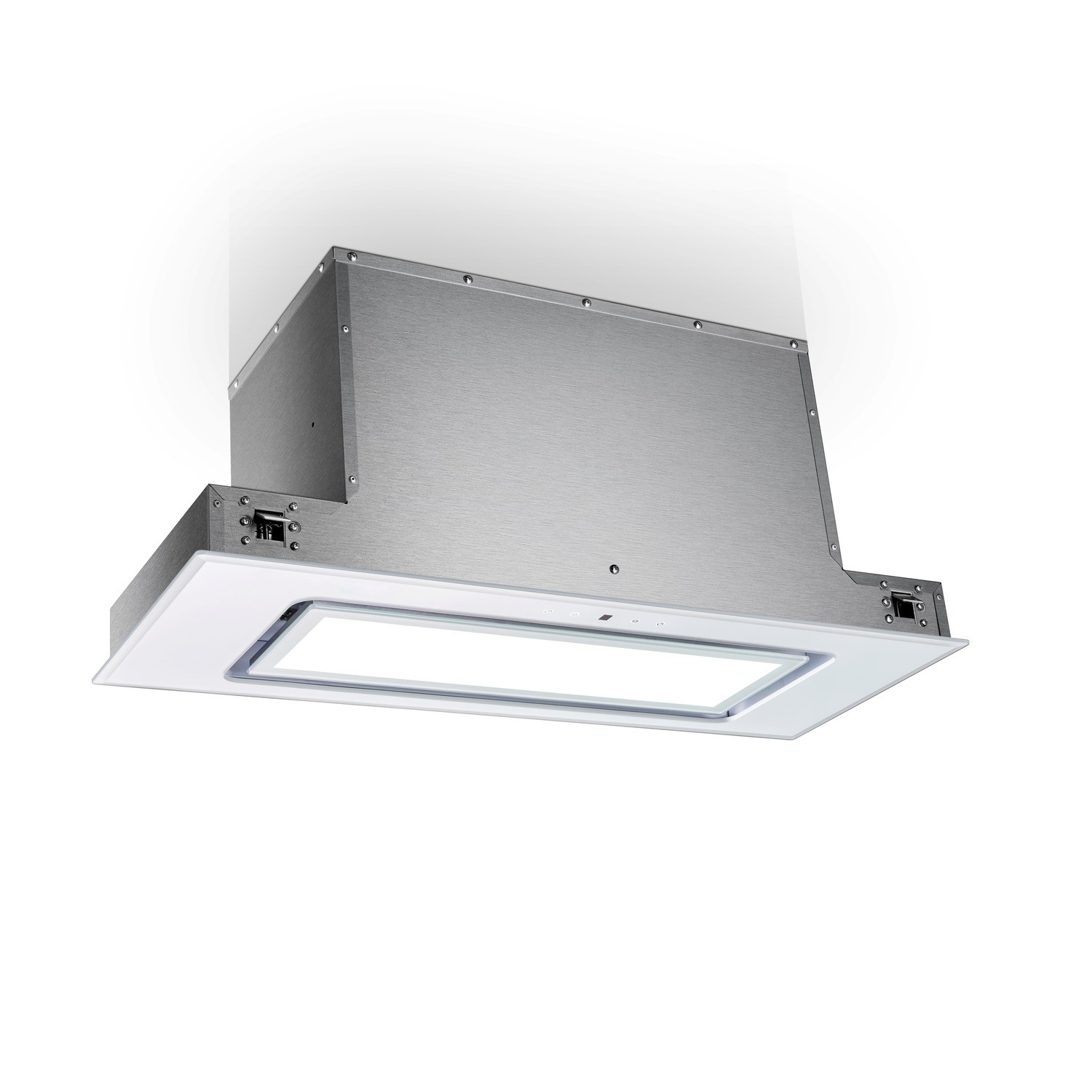 electriQ 90cm Glass Canopy Cooker Hood - White EIQ90CANGW | Appliances ...