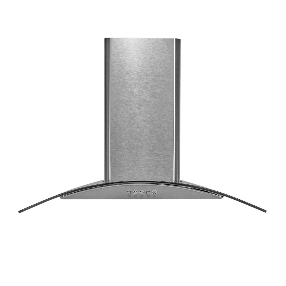 electriQ 60cm Curved Glass Chimney Cooker Hood - Stainless Steel ...