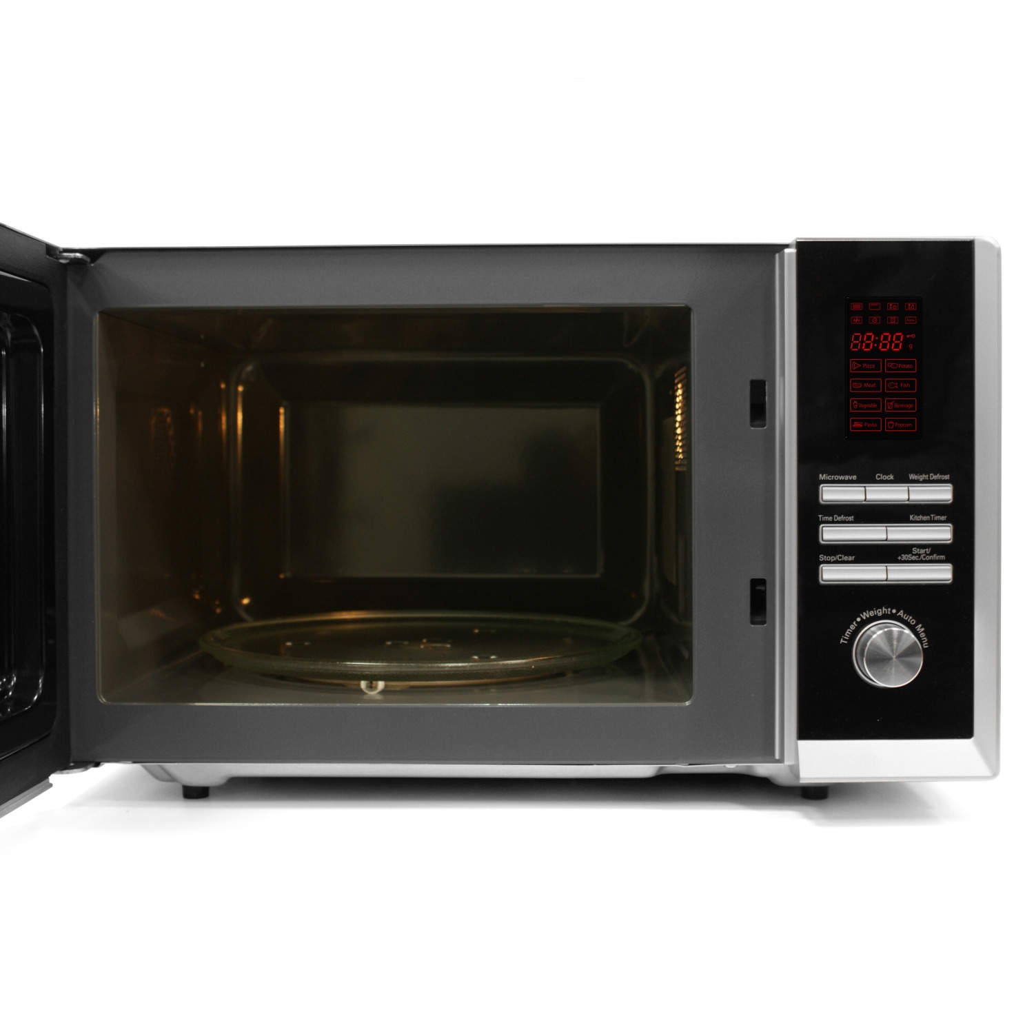 electriQ 23 Litre Freestanding Digital 800w Microwave Stainless Steel ...