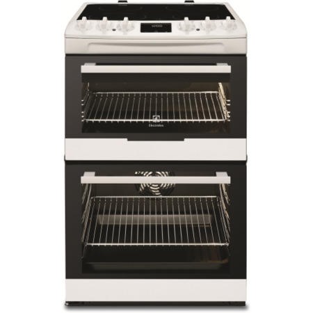 Electrolux EKC4461AEW 55cm Wide Double Oven Electric Cooker - White ...