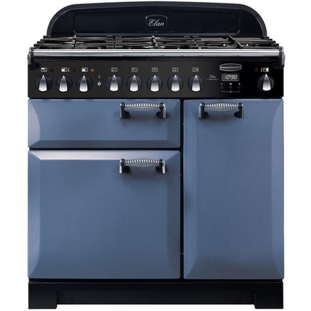 Rangemaster Elan Deluxe 90cm Dual Fuel Range Cooker - Stone Blue ...