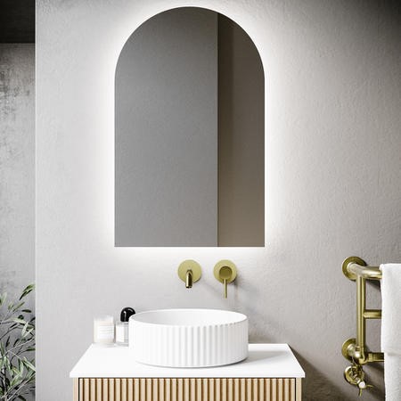 Arched Backlit Heated Bathroom Mirror with Lights 500 x 800mm – Empire ...