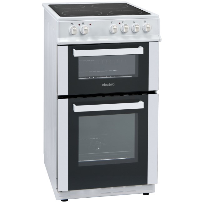 electriQ 50cm Twin Cavity Electric Cooker - White EQEC3W50 | Appliances ...