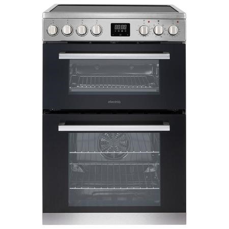 electriQ 60cm Double Oven Electric Cooker with Induction Hob ...