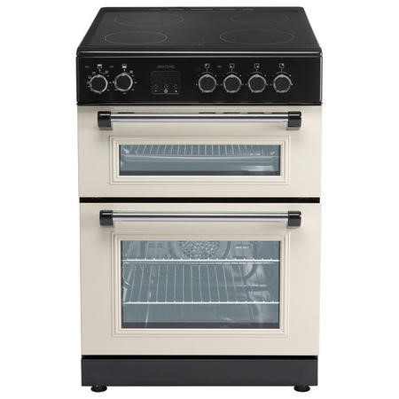 electriQ 60cm Double Oven Electric Cooker - Cream EQRANGE60CDC ...