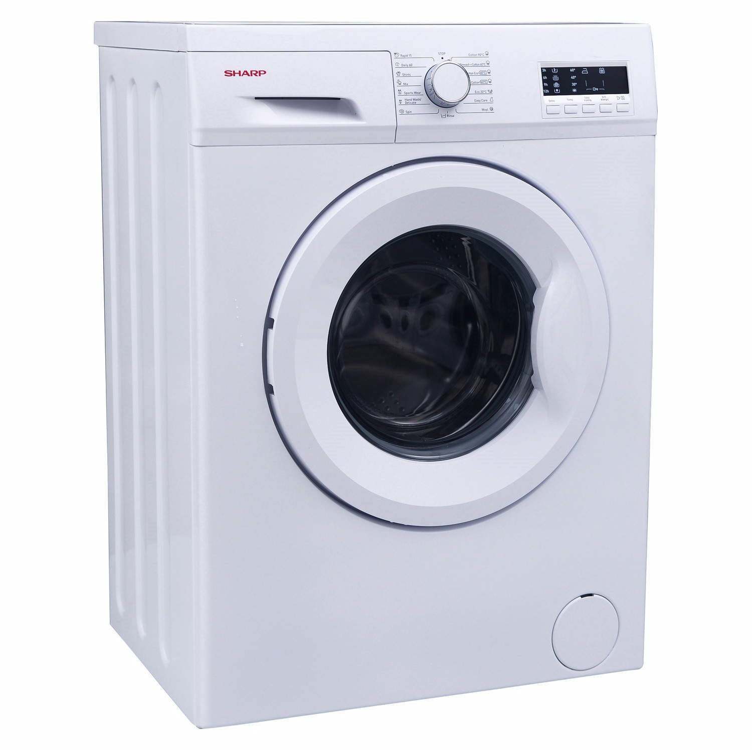 Sharp ES-FA6123W2 6kg 1200rpm Freestanding Washing Machine White ...