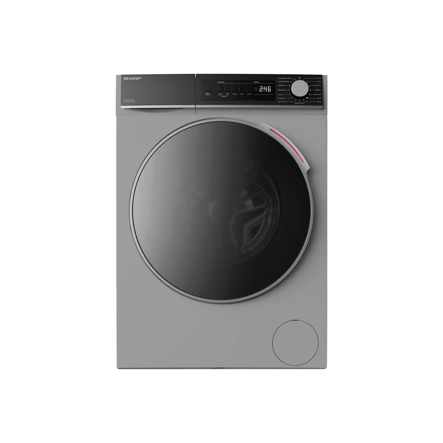 Sharp 8kg Wash 6kg Dry 1400rpm Freestanding Washer Dryer - Silver ES ...