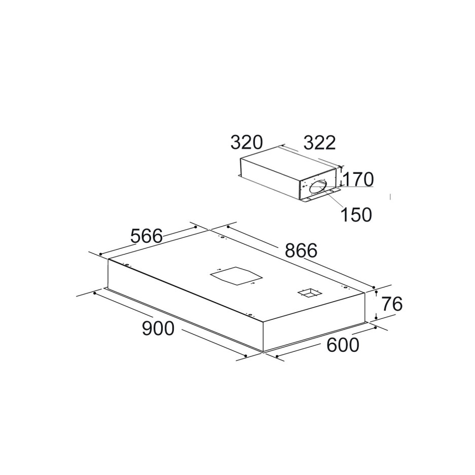 CDA 90cm Ceiling Extractor Hood - Stainless Steel EVX90SS | Appliances ...